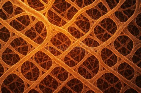 Microscopic View Of Skin S Glowing Collagen Network This Organic Matrix Shows The Structure Of