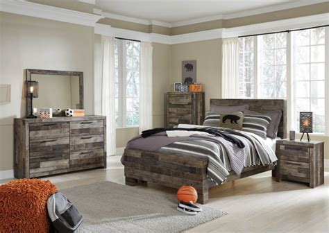 Derekson 6 Piece Full Panel Bedroom Set Furniture Deals Online