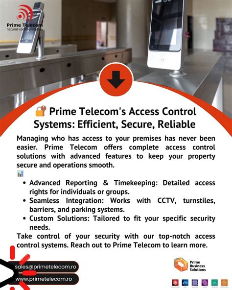 Mihai Bogdan Ionut On Linkedin 🔐 Prime Telecoms Access Control Systems Efficient Secure