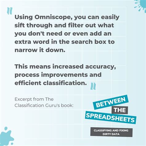 Omniscope Classification Data The Classification Guru Ltd