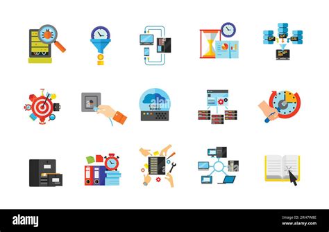 computer networking icon set stock vector image and art alamy
