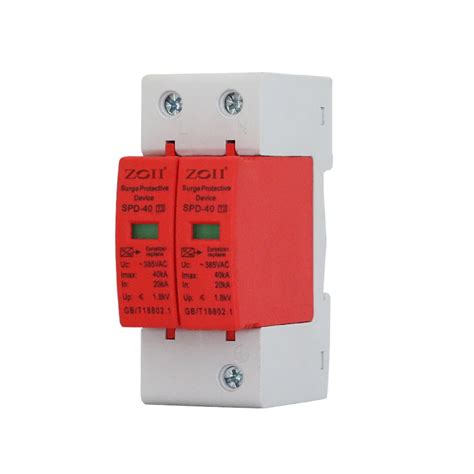 Solar Pv Spd Surge Protective Device Ac T2 Level 2pole Surge Arrester