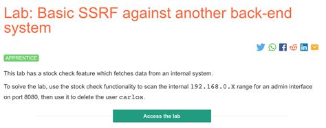 Portswiggers Basic Ssrf Against Another Back End System Walkthrough