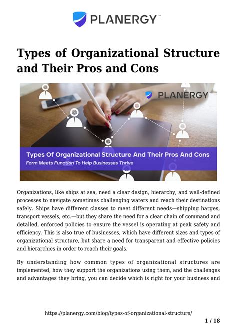 Types Of Organizational Structure And Their Pros And Cons DocsLib