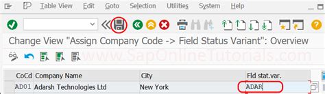 assign company code to field status variants in sap s4 hana