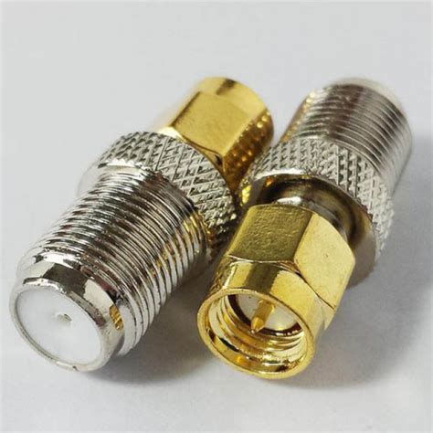 SMA Male Jack To F Female Plug Coaxial Adapter