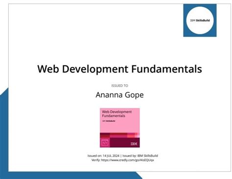 Ananna Gope On Linkedin Ibmskillsbuild Csrbox Webdevelopment Html Css Javascript