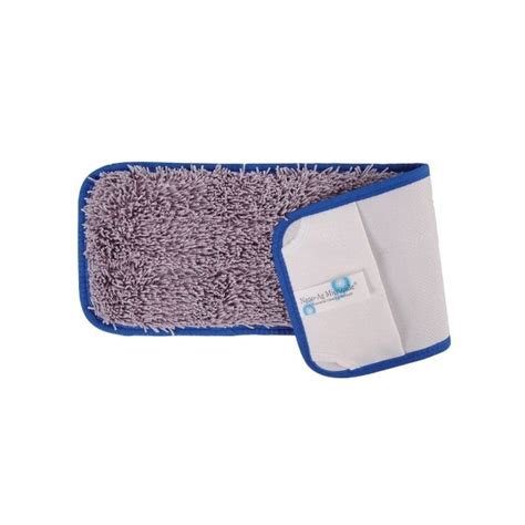 Microfibre Flat Mop Head Nano Ag Blue Auk Hygiene