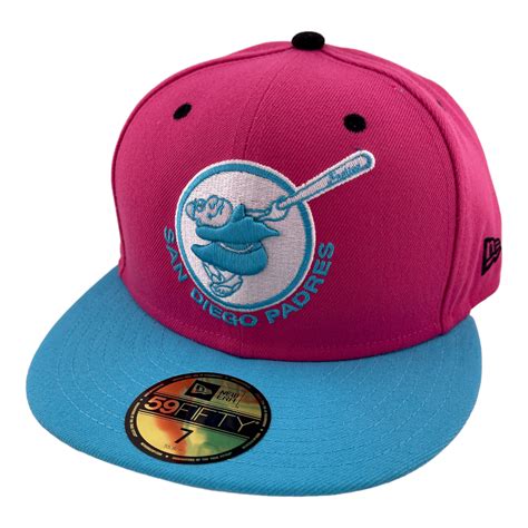 New Era San Diego Padres Mlb Swinging Friar Hot Pinkteal 59fifty Fitt