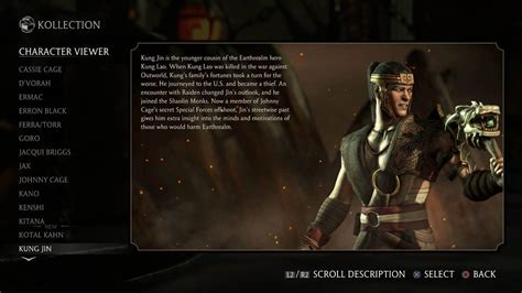 Mortal Kombat X Character Select Screen