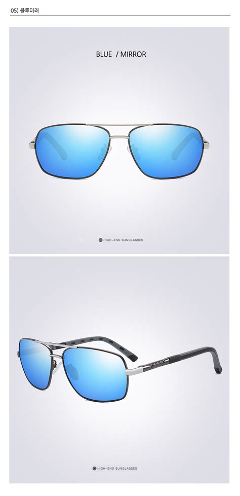 보잉 미러 남자 빅사이즈 편광 선글라스 색안경 블루 오너클랜