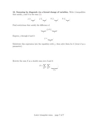 Lower Triangular Sums PDF