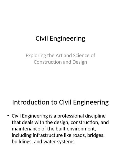 Civil Engineering Presentation Pdf