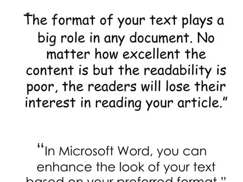 formatting text pptx