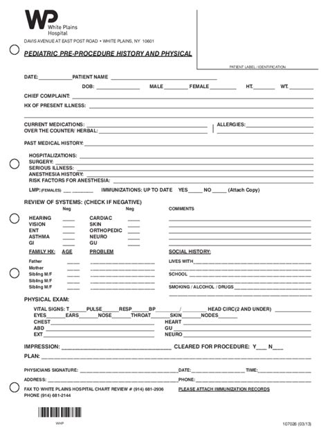 Fillable Online Pre Procedure Medical Optimization Form Fax Email Print