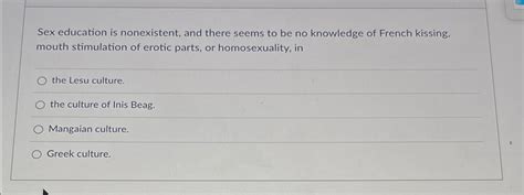 solved sex education is nonexistent and there seems to be