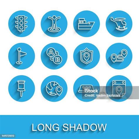 라인 푸시 핀 지구본의 위치 신호등 택시 자동차 지붕 여행 계획 일정 경로 위치 및 방패 아이콘을 설정합니다 벡터 공휴일에 대한 스톡 벡터 아트 및 기타 이미지 Istock