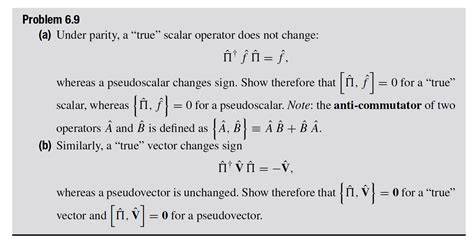 Solved A Under Parity A True Scalar Operator Does Not