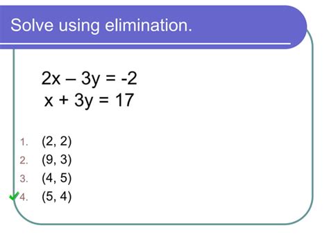 G5 Two Variable Equations Using Elimination Pptx