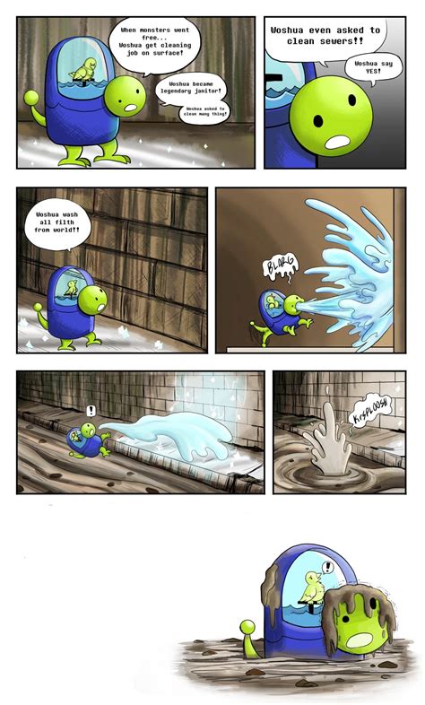 Woshua Cleans Up On The Surface Comic By Shirokaze Undertale