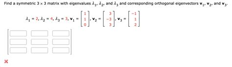 Solved Please Help Find A Symmetric 3 ﻿x 3 ﻿matrix With