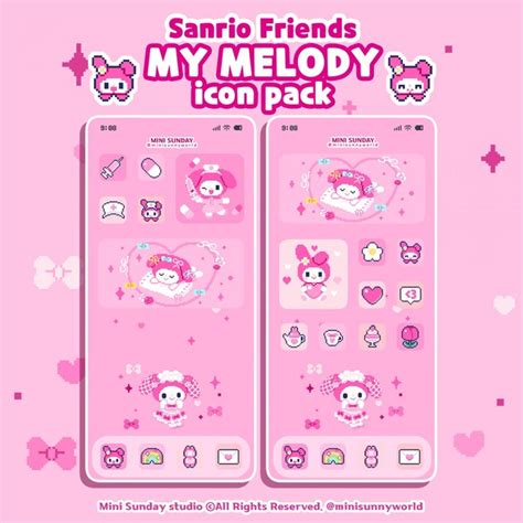 [산리오 친구들] 마이멜로디 아이콘팩 미니선데이 스튜디오