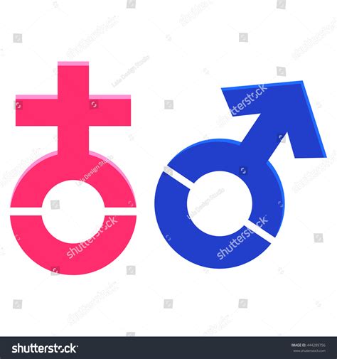 Vector Illustration Male Female Sex Symbol Stock Vector Royalty Free 444289756 Shutterstock