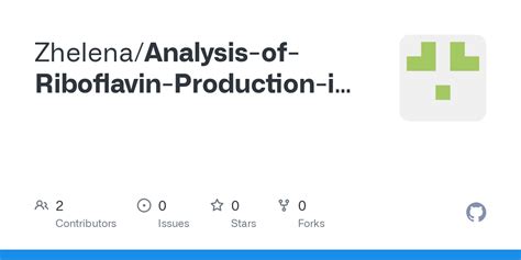 Analysis Of Riboflavin Production In Bacillus Subtilisriboflavincsv At Main · Zhelenaanalysis
