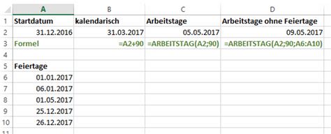 Fabelhafte Excel Datum Tage Berechnen Fotos Nie Inf Inet