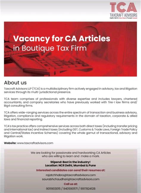 Gagandeep Kaur On Linkedin Ca Articleship Vacancy