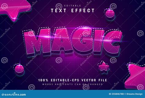 Editable Magic Text Effect Stock Vector Illustration Of Backdrop