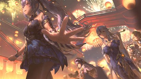 Keqing Ningguang Yun Jin Lumine Paimon Xinyan HD Genshin Impact