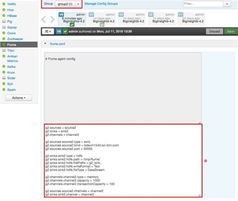 starting flume agents by using the ambari web interface hadoop dev