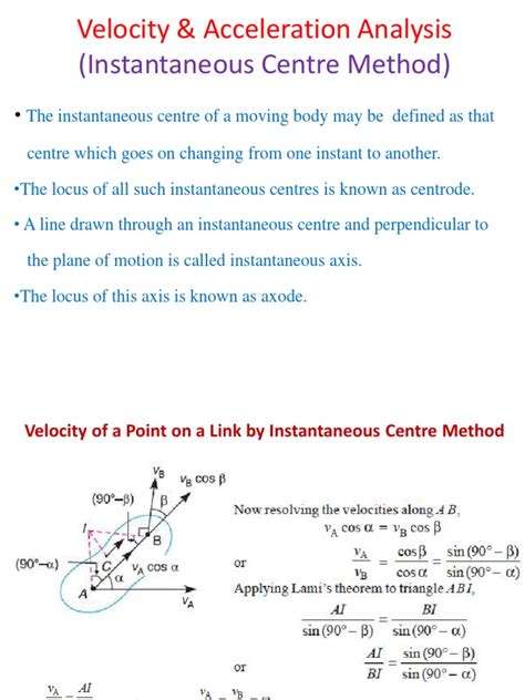 instantaneous center method pdf rotation around a fixed axis