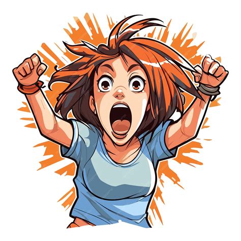 Cartoon Girl Screaming