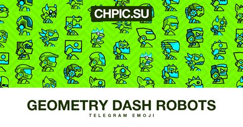 Telegram Emoji 🤖 From «geometry Dash Robots Pack