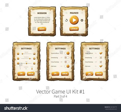 Paper Game Ui Images Stock Photos Vectors Shutterstock