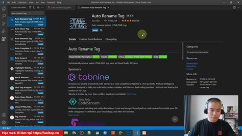 Auto Rename Tag Visual Studio Code Unitop Vn YouTube