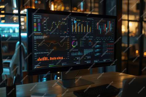 Premium Photo | Hightech data analytics dashboard displaying realtime business performance ...