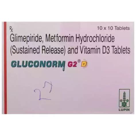 Gluconorm G2 D Uses Price Dosage Side Effects Substitute Buy Online