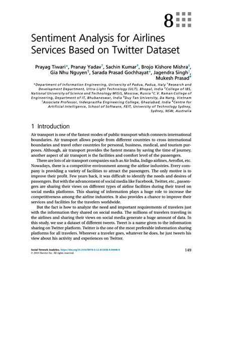 Pdf Sentiment Analysis For Airlines Services Based On Twitter Dataset