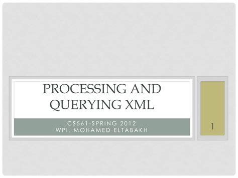 Ppt Xml Processing And Querying Roadmap Powerpoint Presentation Free