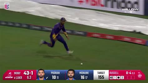 64 Ad Russell To Nicholas Pooran 4 Runss Lakr Vs Miny 24th Match