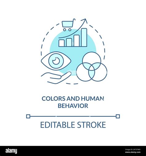 Colors And Human Behavior Turquoise Concept Icon Stock Vector Image