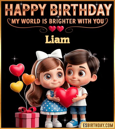 Happy Birthday Liam  🎂 Animated Images Wishes And Music 【27 S】