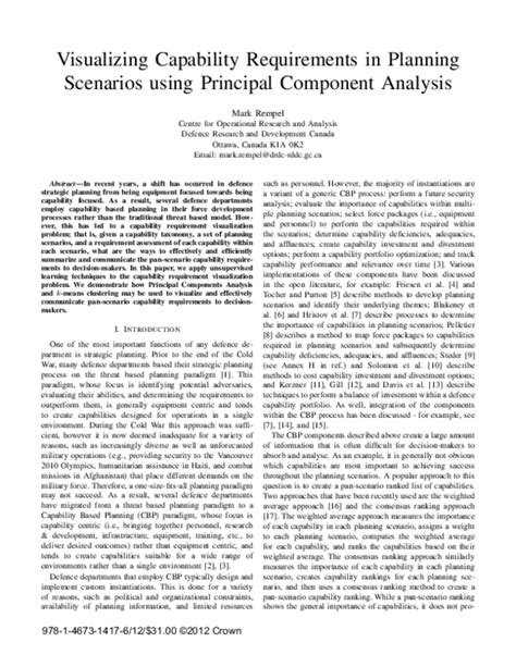 Pdf Visualizing Capability Requirements In Planning Scenarios Using