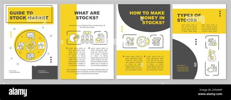 Guide To Stock Market Brochure Template Stock Vector Image And Art Alamy