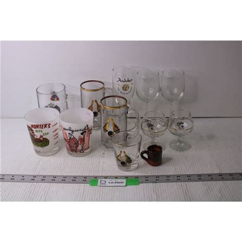 Assorted Wine Glasses Cups And Mugs Bodnarus Auctioneering