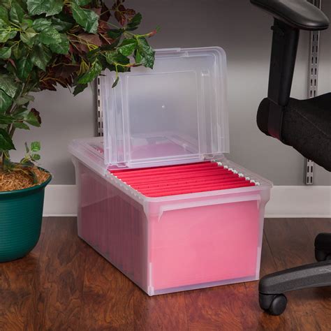 Wing Lid Latter Size File Organizer Box Pack Of 4 Walmart Com
