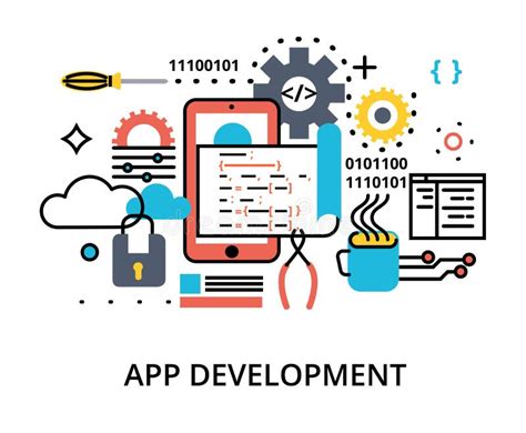 Concept Of Programming Development Software Stock Vector